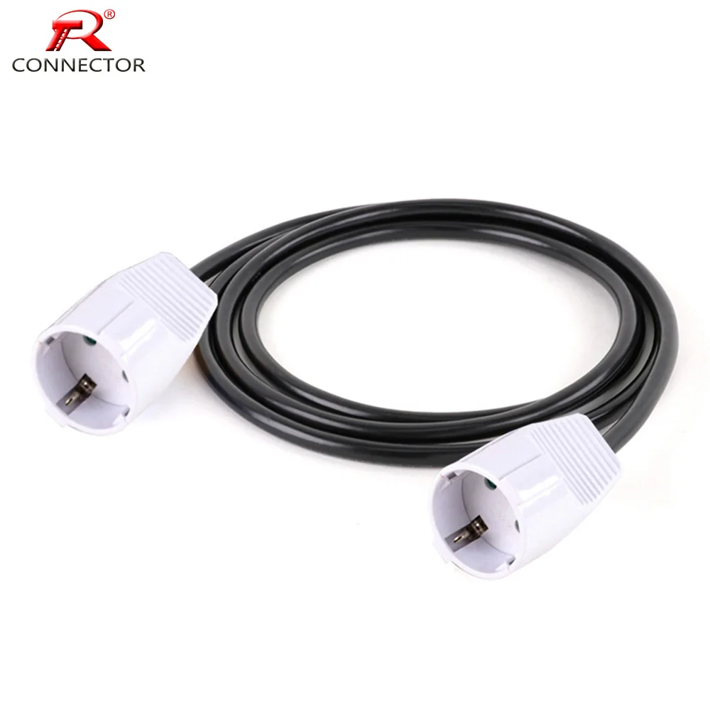 Female-to-Female-Power-Cable-EU-Style-16A-250V-Assembly-2PIN-Round-Feet ...
