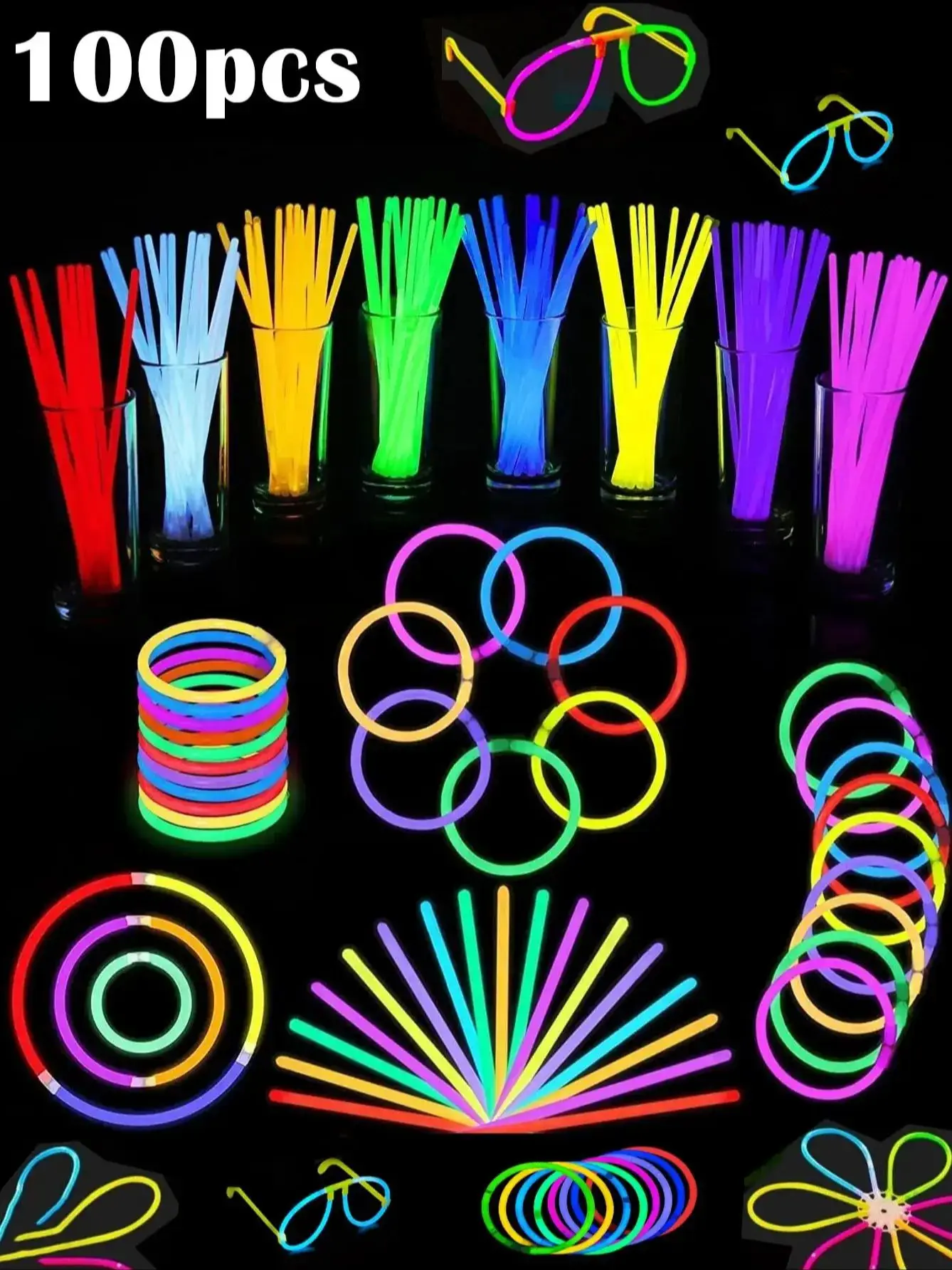 Luminous-Colorful-Glow-Sticks-Fluorescence-Glowing-in-The-Dark-DIY ...