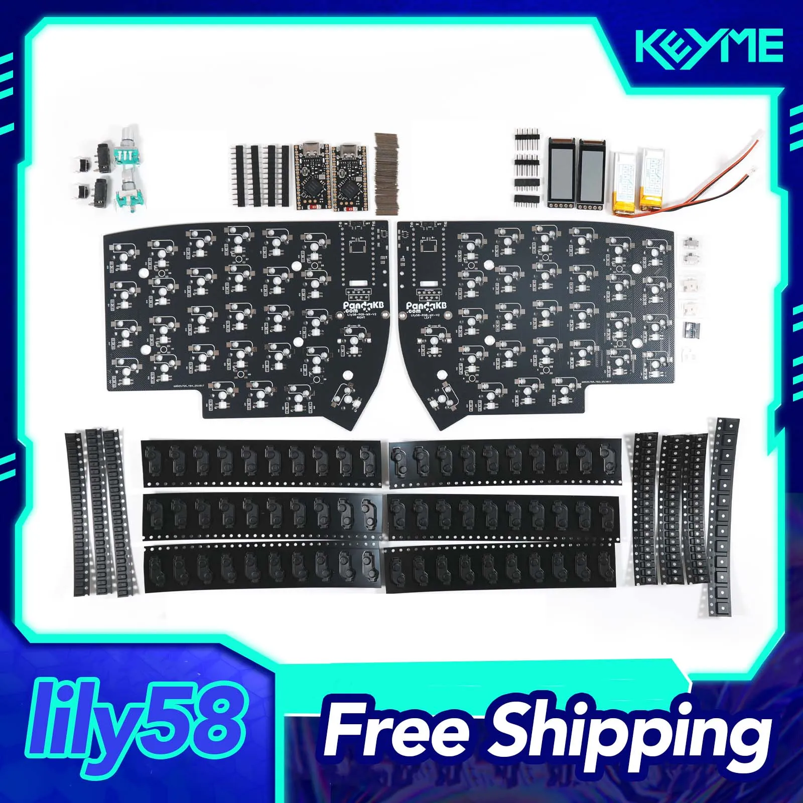 Lily58 RGB MX PCB Kit Customized Split Keyboard PCB Kit Wired or ...