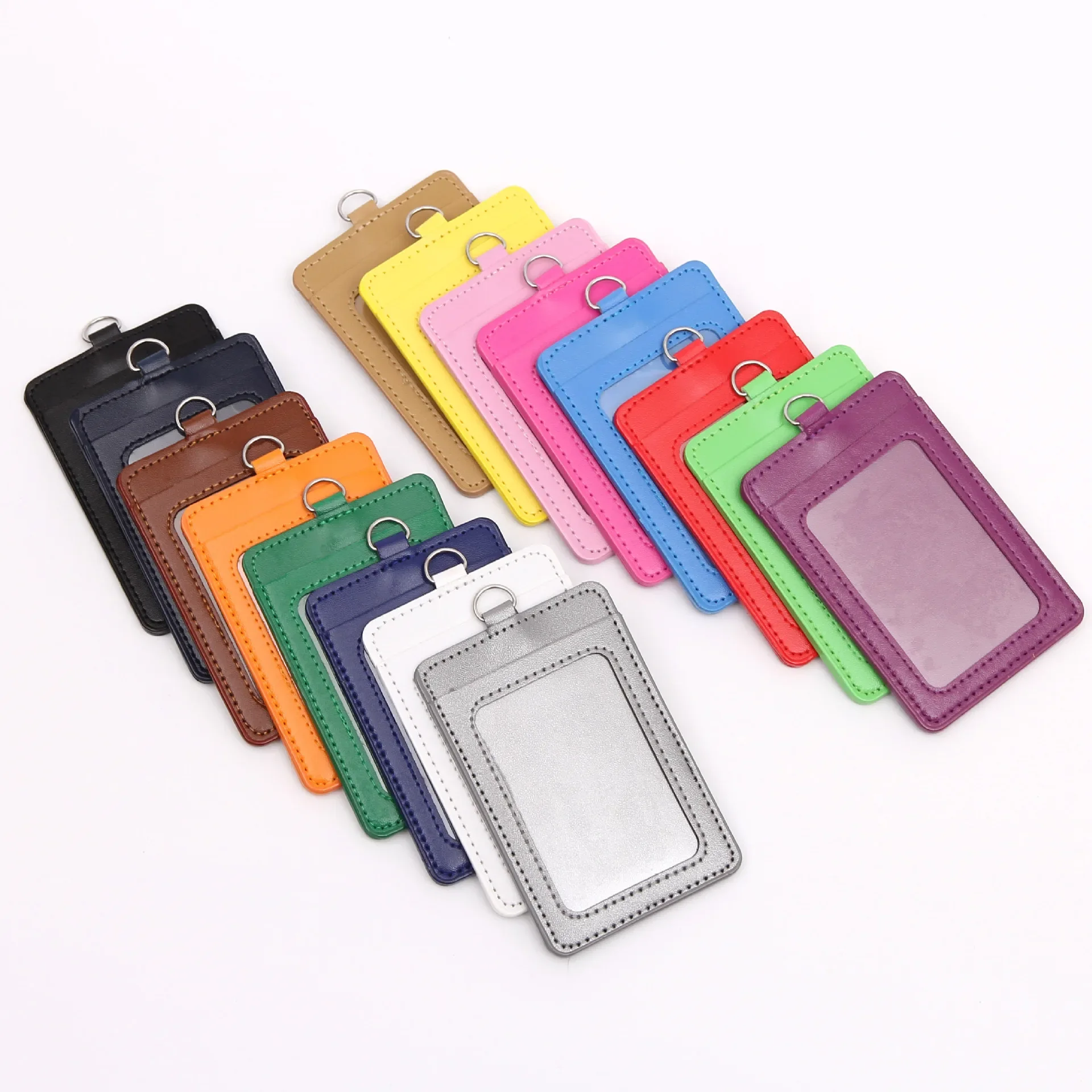 Hot-Sales-1-Piece-Top-Quality-PU-Leather-Double-Pocket-ID-Card-Case ...