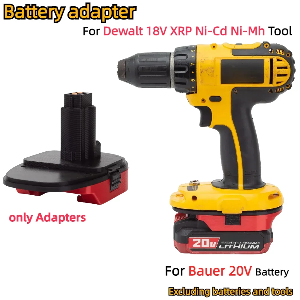 For Bauer 20V Lithium Battery Adapter To for Dewalt 18V XRP Ni-Cd Ni-Mh ...