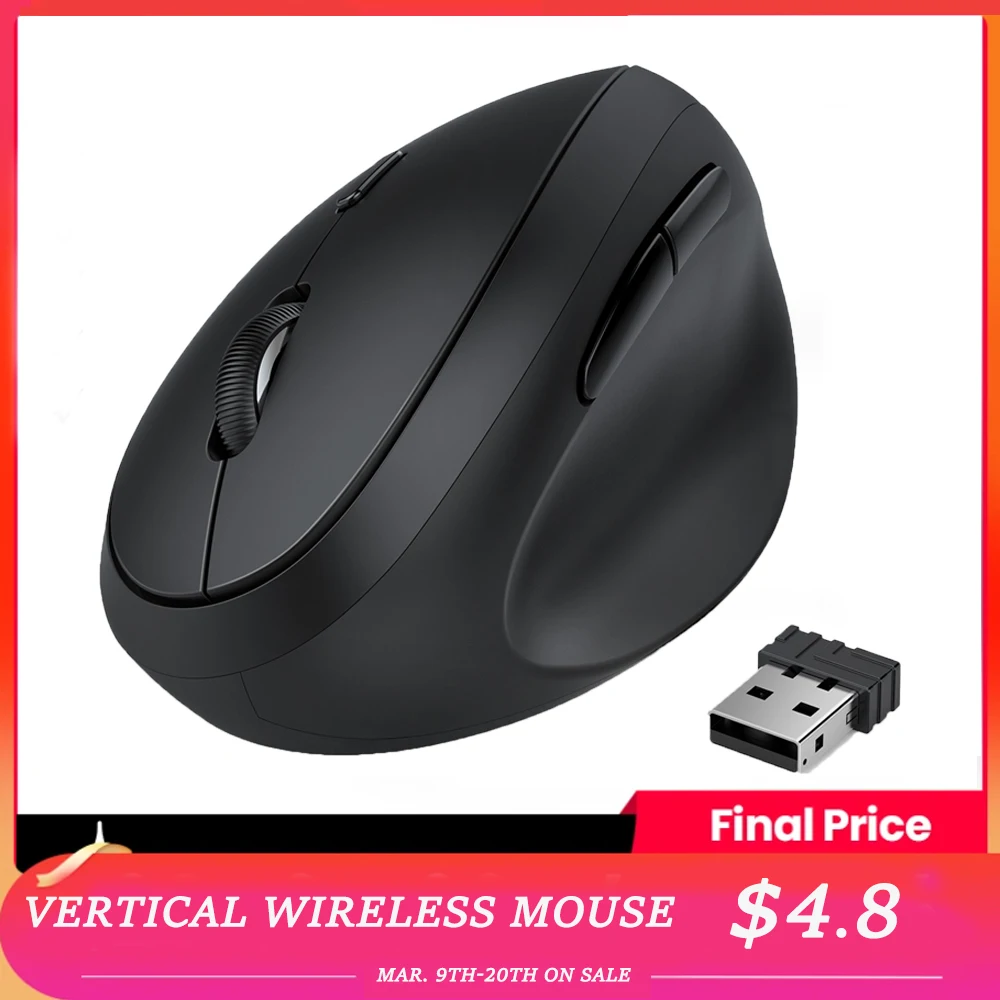 Jelly Comb 2.4g Wireless Vertical Mouse For Small Hands Ergonomic Mice ...