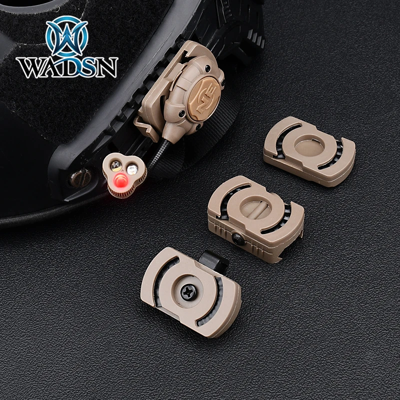 WADSN Tec MPLS 2 Night Evolution Tactical Helmet RED GREEN IR Flashlight Modular Airsoft Helmet ...