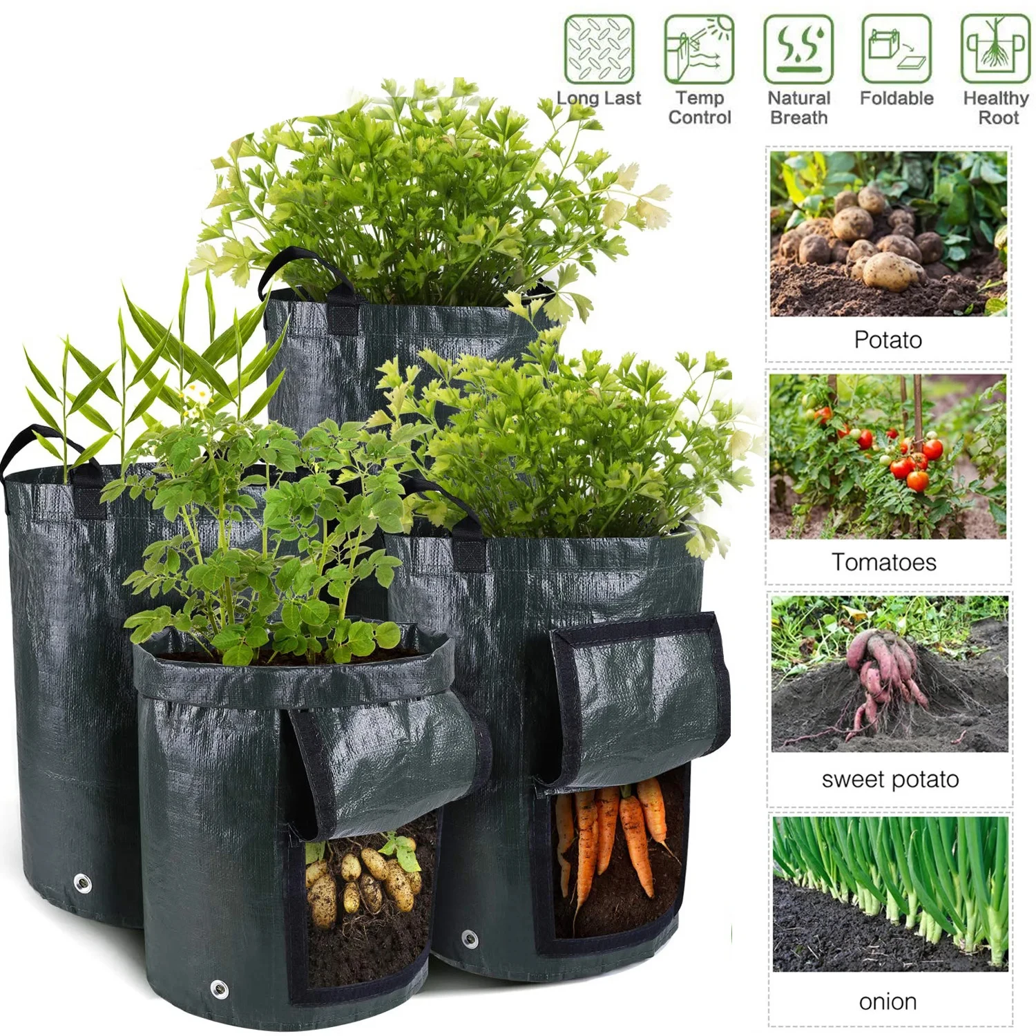 Garden-Grow-Bags-3-5-7-10-Gallon-Potatoes-Grow-Bags-Gardening-Plant ...