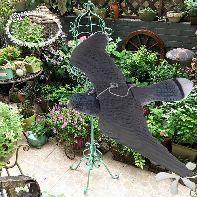 Realistic-Flying-Bird-Hawk-Pigeon-Decoy-Pest-Control-Garden-Scarer ...