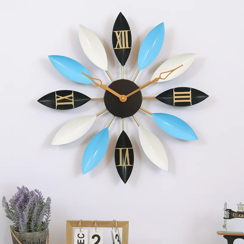 Jam-Dinding-Kreatif-Jam-Dinding-Quartz-Logam-Mediterania-Mode-Besar ...