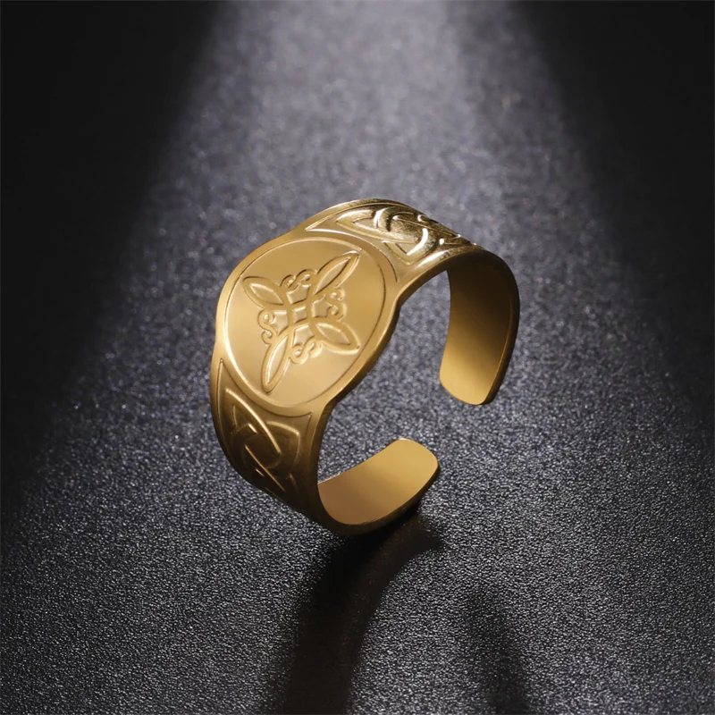 Celtic-Witch-Knot-Ring-Stainless-Steel-Jewelry-Witch-Knot-Finger-Rings ...