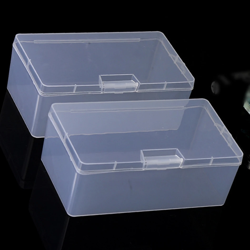 Rectangular-Plastic-Transparent-With-Lid-Storage-Box-Collection ...