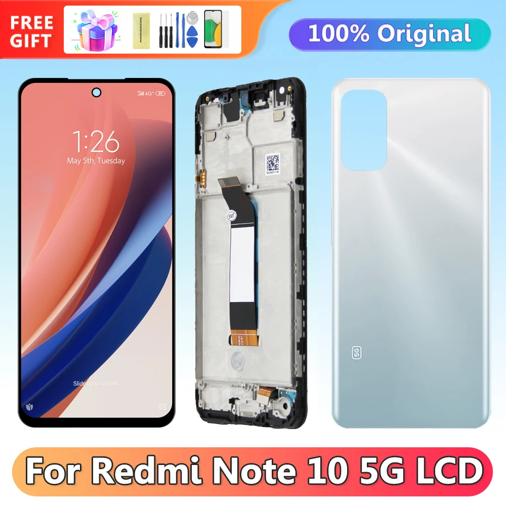 Ensemble Écran Tactile Lcd Numérique Avec Châssis, 6.5 Pouces, Pour Xiaomi Redmi Note 10 5g ...