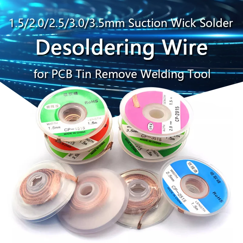 Desoldering Wire 1.5/2.0/2.5/3.0/3.5mm Suction Tin Desoldering Wick ...
