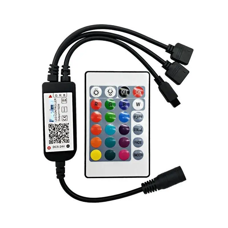 24-key-controller-intelligent-infrared-app-dimming-rgb-seven-color-LED ...