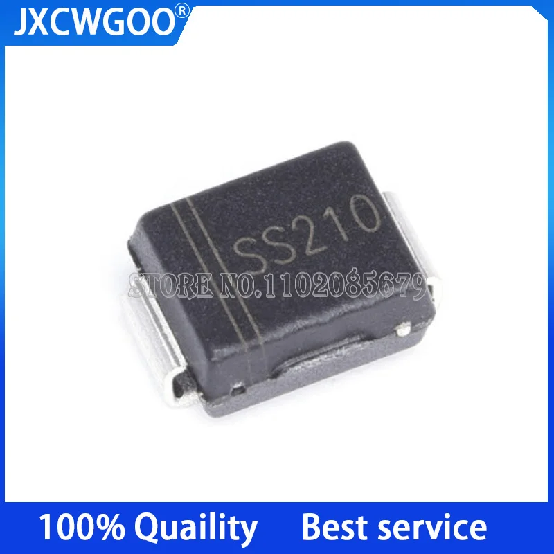 100PCS SS210B SS210 SMB marking:SS210 (DO 214AA) 2A/100V Schottky diode ...