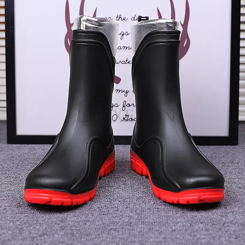 Men-s-Rain-Boots-Long-Tube-Water-Shoes-Non-slip-Waterproof-Safety-Work ...
