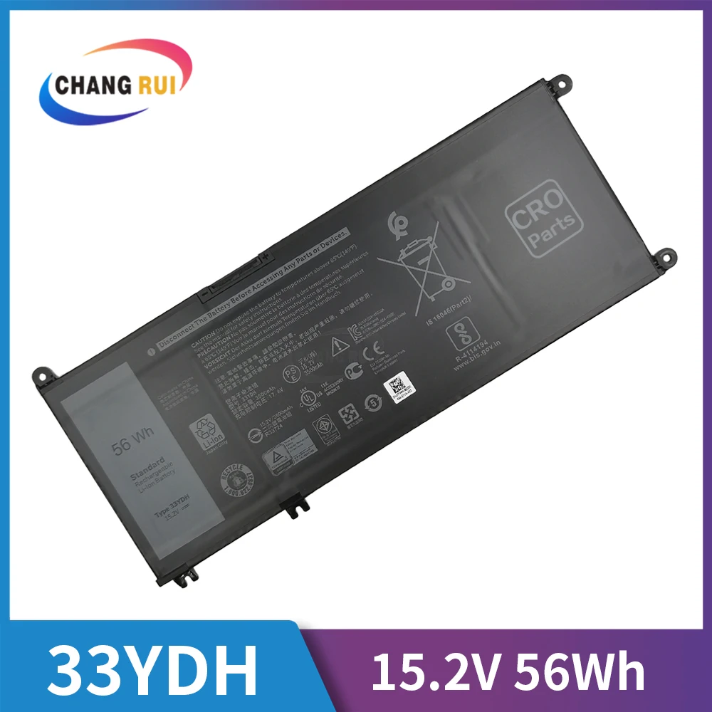 Bateria portátil do Li-íon para Dell, CRO, 33YDH, 56Wh, P72F, P71F ...