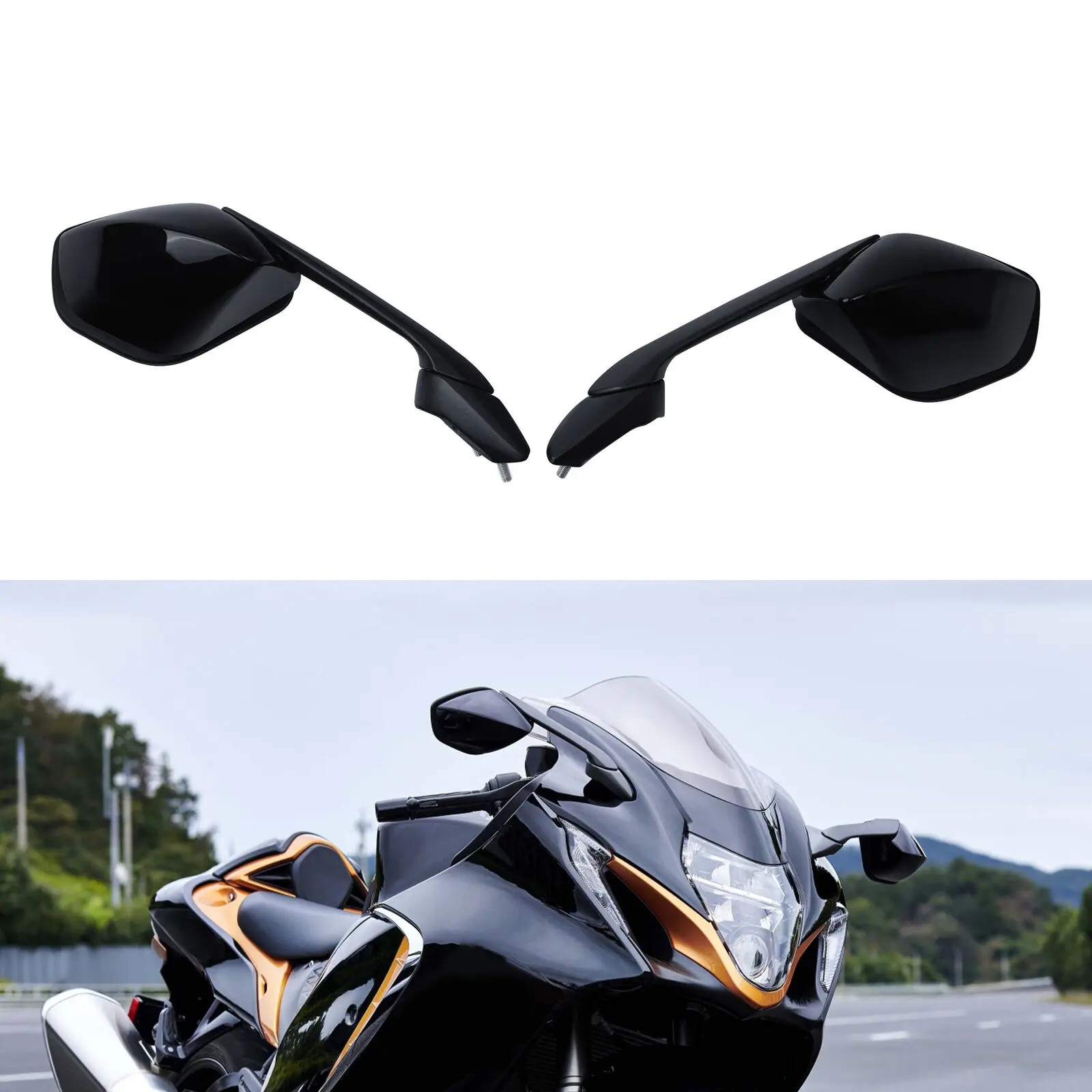 Motorcycle-Black-Rear-View-Mirrors-For-Suzuki-HAYABUSA-1300-GSX1300R ...