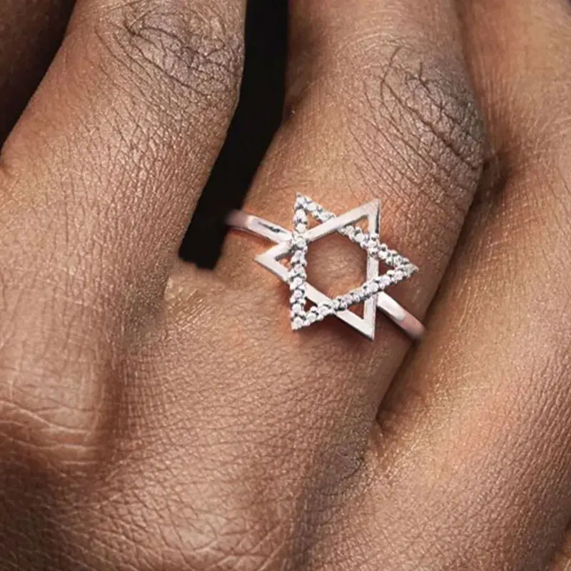 Jewish-Star-of-David-Ring-for-Women-925-Sterling-Silver-Cubic-Zirconia ...