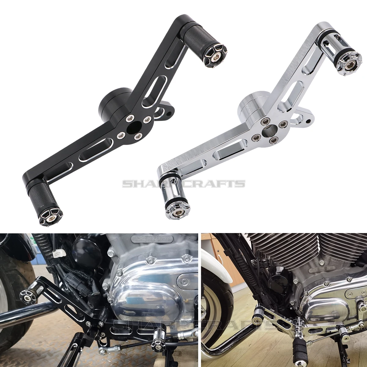Motorcycle-CNC-Forward-Control-Heel-Toe-Shifter-Pegs-Shift-Lever ...