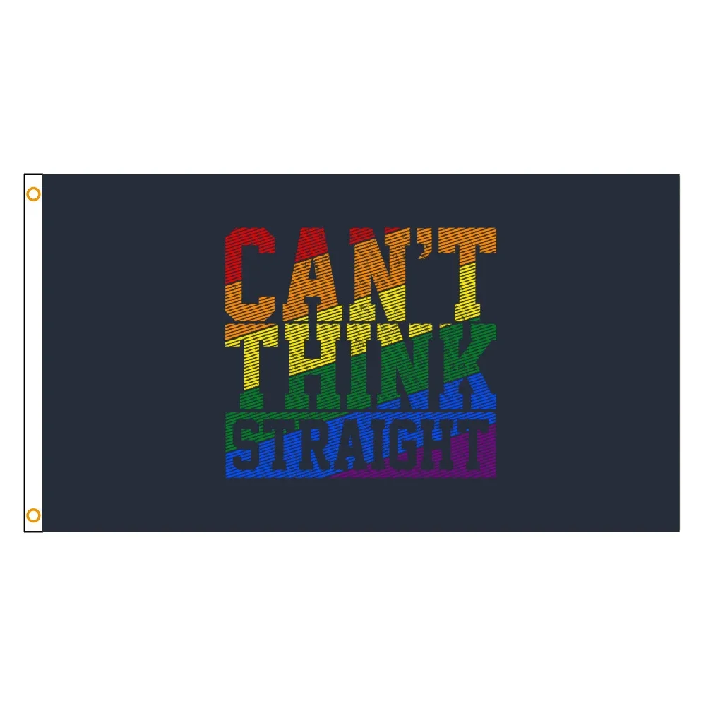 90X150cm-Cannot-Think-Straight-Gay-Pride-Month-LGBT-Rainbow-Flag-Gay ...