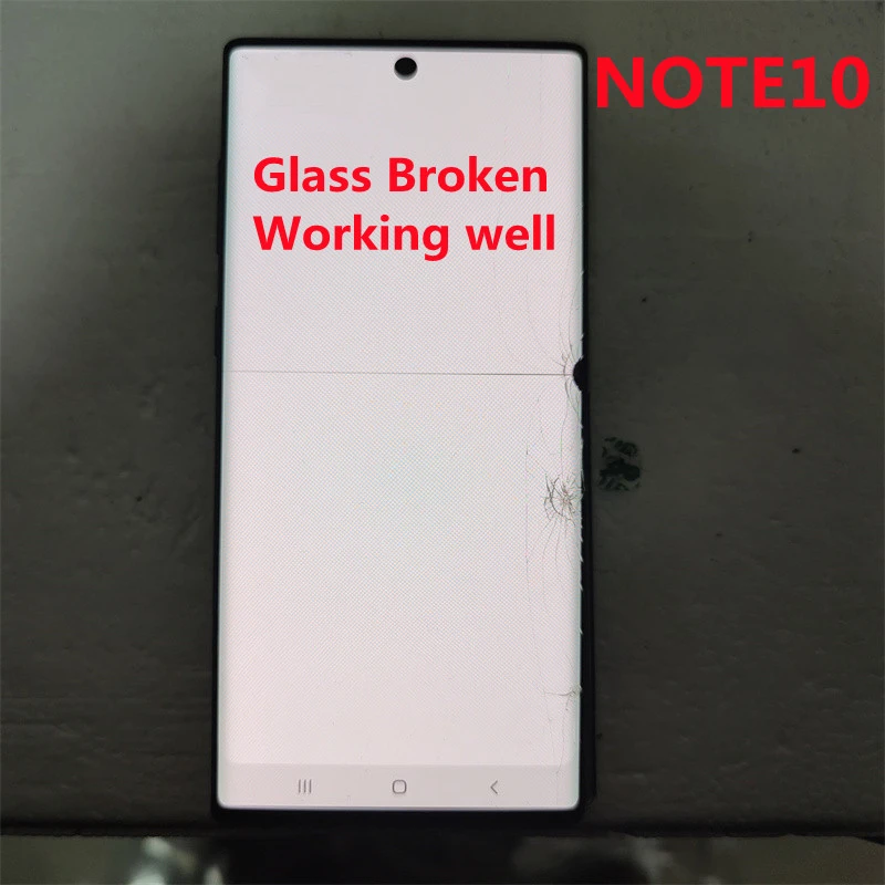 삼성 갤럭시 노트 10 N970A N970U N970F N970 LCD 터치 디스플레이 스크린 어셈블리, 유리 깨짐 정품 사용 ...