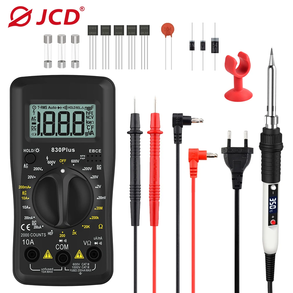 JCD Soldering Iron Kit LCD Display 80W Adjustable Temperature With ...