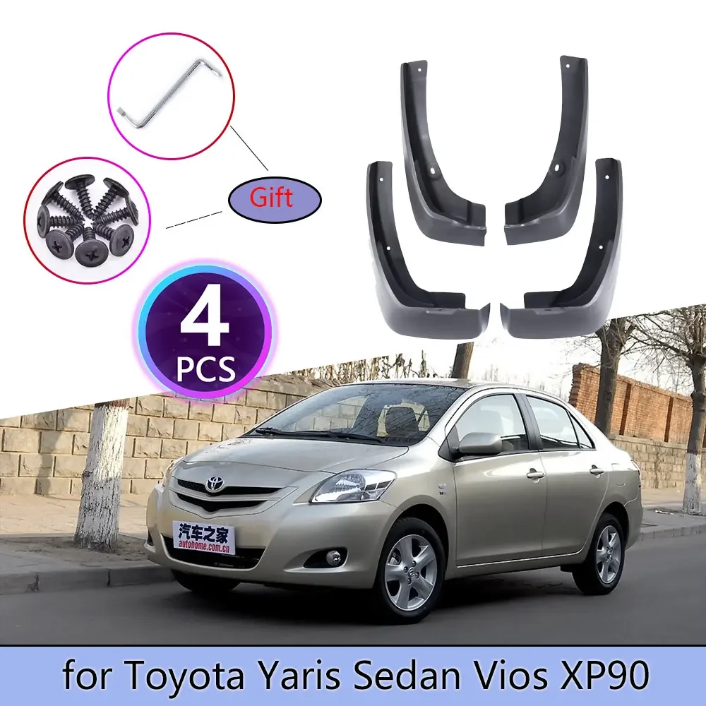 4PCS-Car-Mudguards-For-Toyota-Yaris-Sedan-Vios-Limo-Belta-XP90-2008 ...