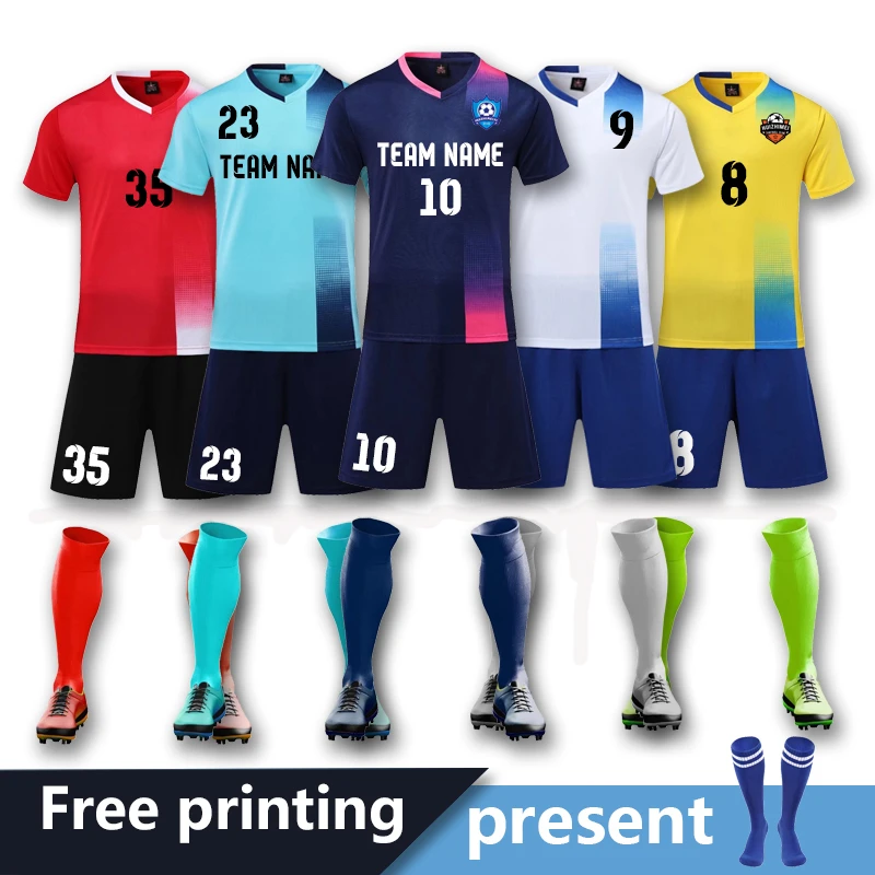 Football training suit men's custom club short-sleeved football ...