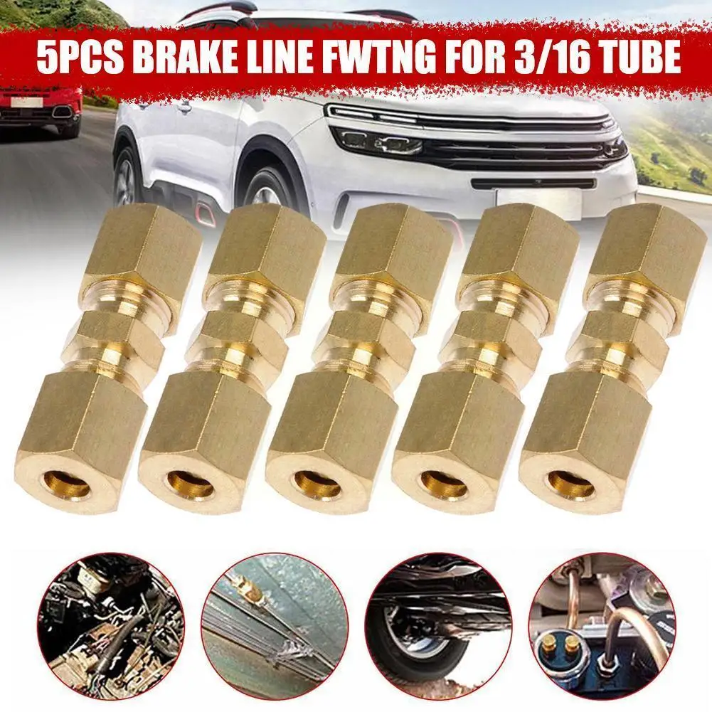 Auto-Brake-Hose-Fittings-3-16-Orifice-Brass-Compression-Quality-Fitting ...