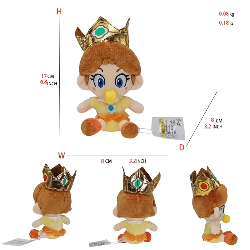 41Styles Mario Luigi Toad Toadette Doll Princess Peach Ice Fire Flower ...