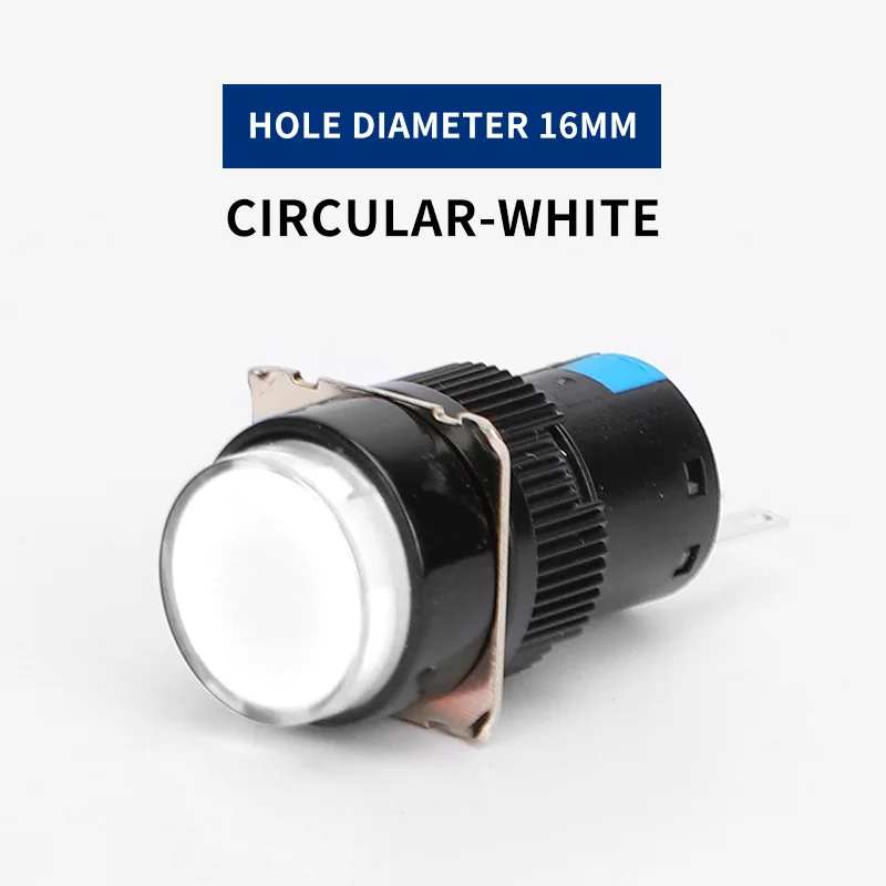 Interruptor pulsador con luz LED de 16 m, interruptor de botón para ...