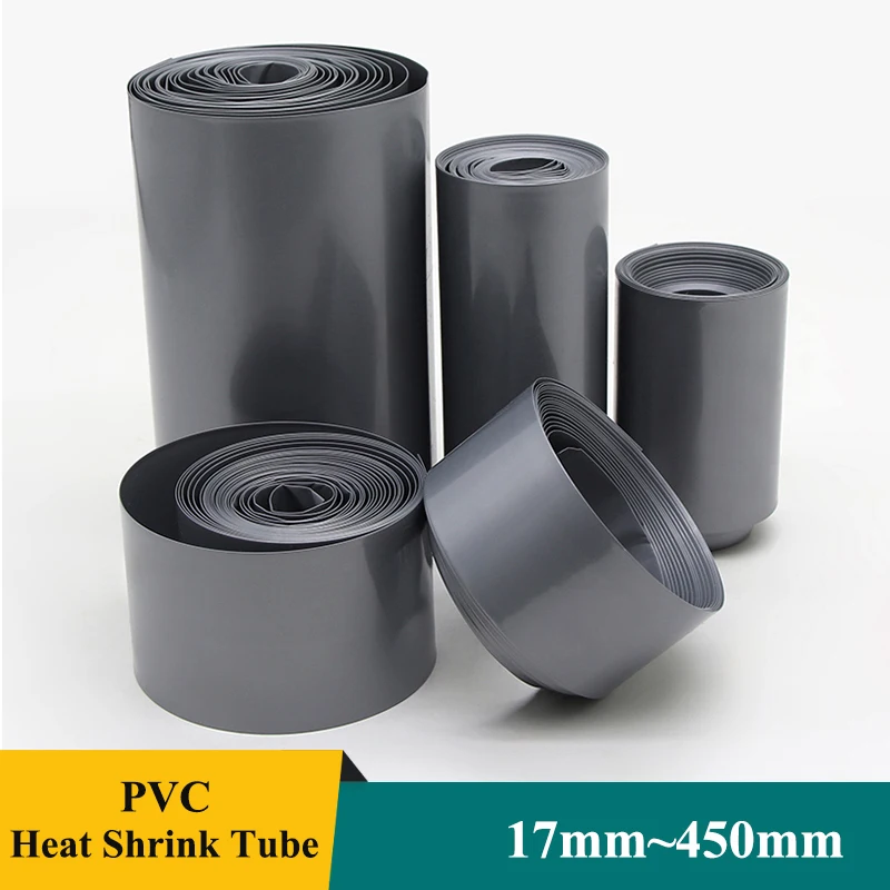 1~20M Grey Battery Film Wrap 18650 Width 17mm ~ 450mm PVC Heat Shrink ...