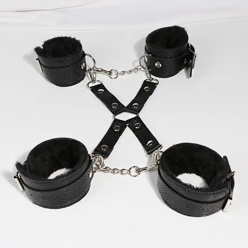 JIUAI-Portable-BDSM-Bondage-Kits-Leather-Restraint-Set-Handcuffs-Foot ...