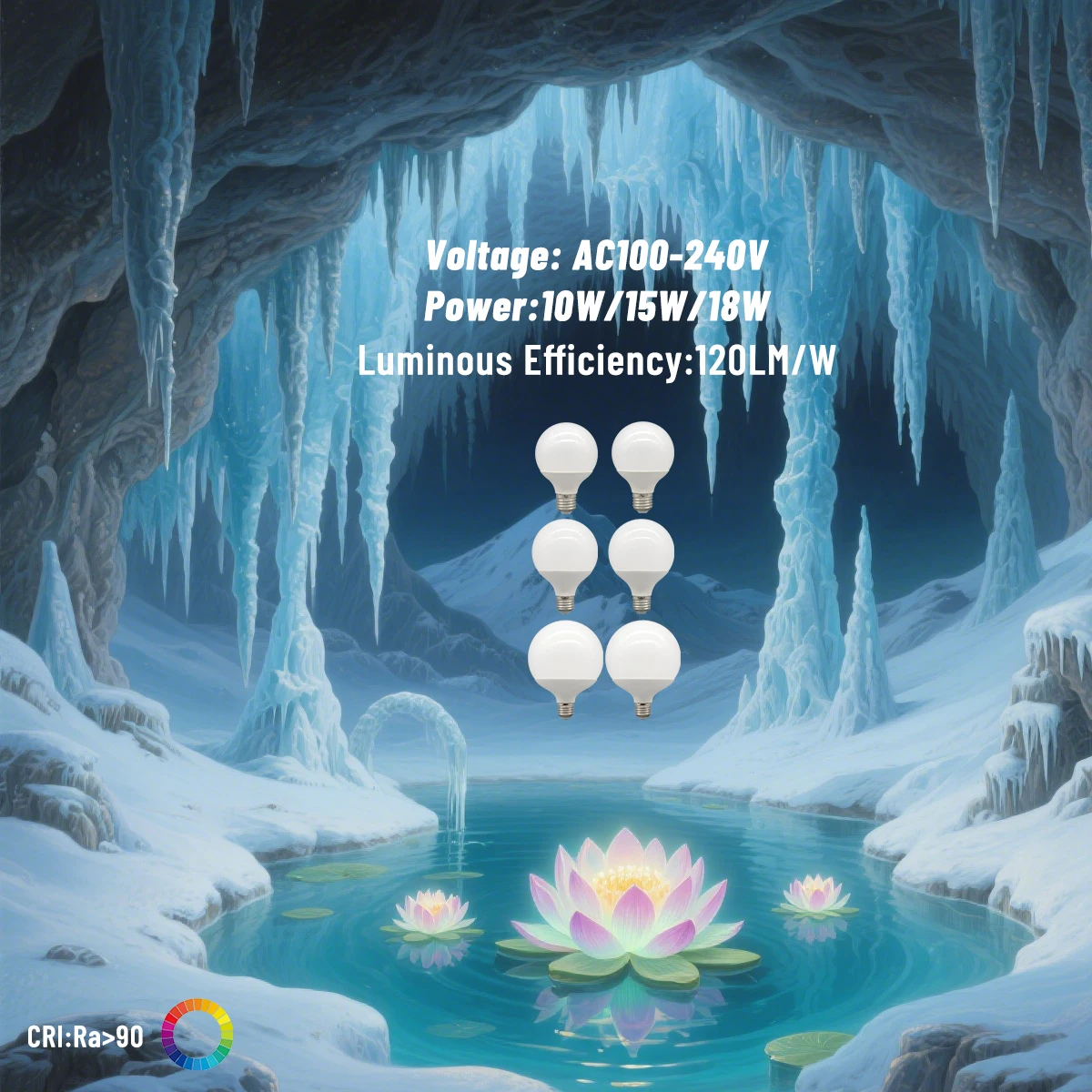 3PCS Energy Saving G80 G95 G120 18W 15W 10W LED Bulb E27 Global Light ...