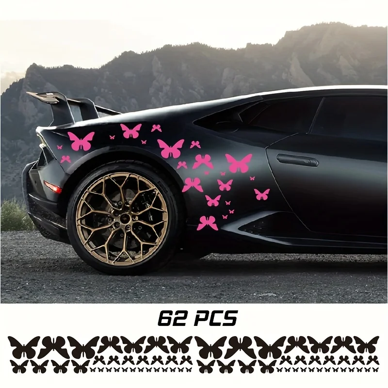 62pcs-Cute-Beautiful-Butterfly-Graphic-Car-Side-Door-Stickers-Set-DIY ...