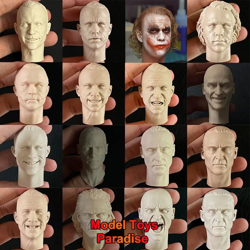 Unpainted-1-6-Men-Soldier-Joker-Head-Carving-Heath-Ledger-Joaquin ...