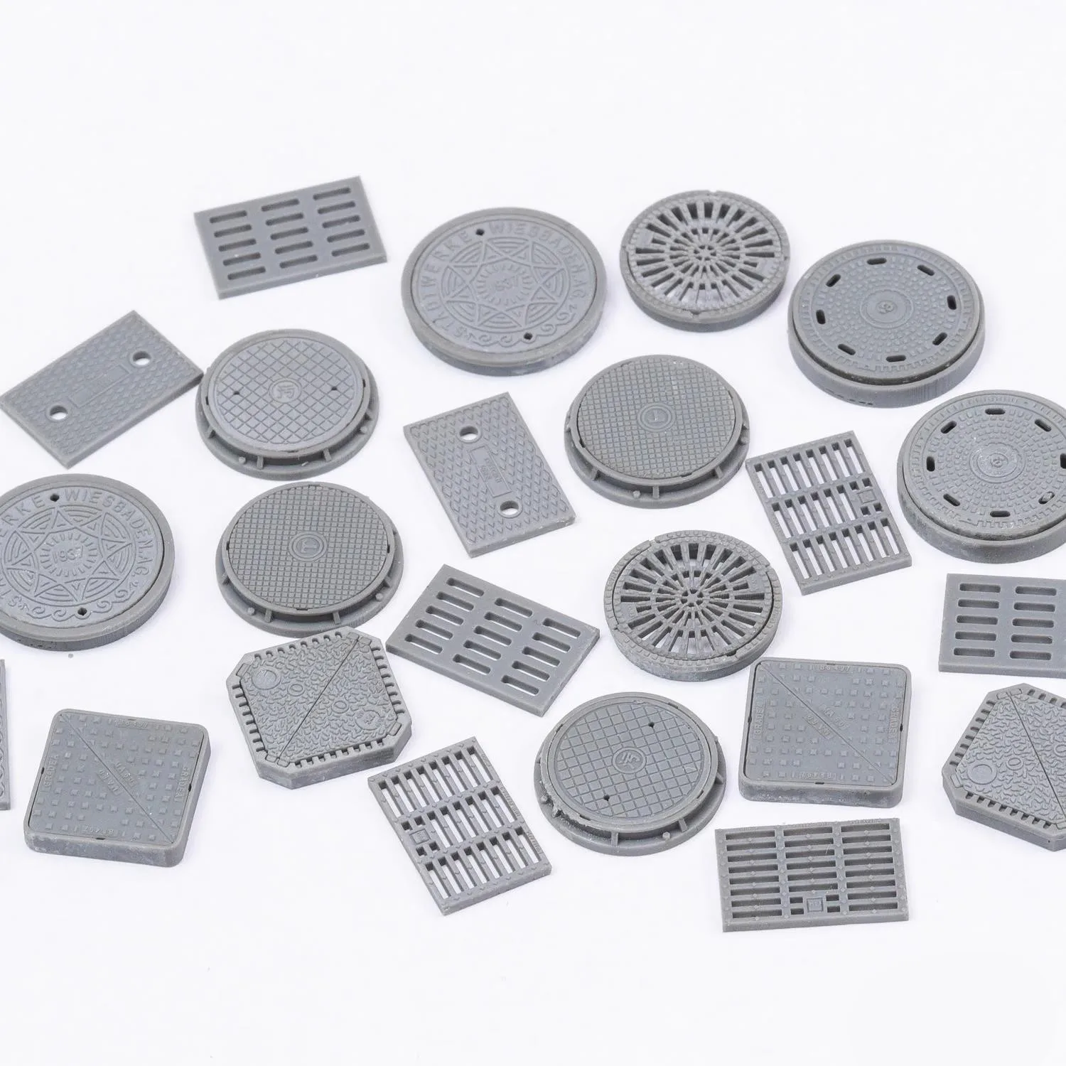 1/35 Scale Resin Well Lid/Manhole Cover Model Simulation Toy Scene DIY ...