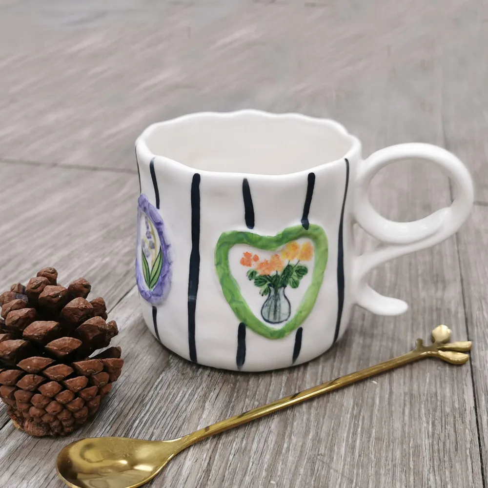 2024-INS-Cup-And-Spoon-Creative-Mug-Coffee-Cup-Gift-Handmade-Cup ...