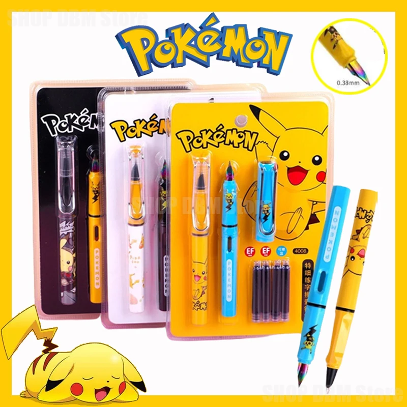 Pokemon Pikachu Fountain Pens Cartoon Quality Financial Office Students ...
