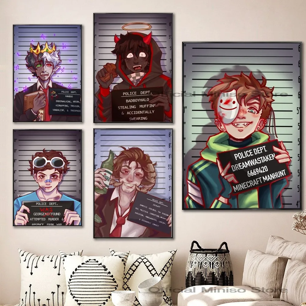 1pc-Dream-Smp-Japanese-Anime-Poster-Self-adhesive-Art-Waterproof-Paper ...