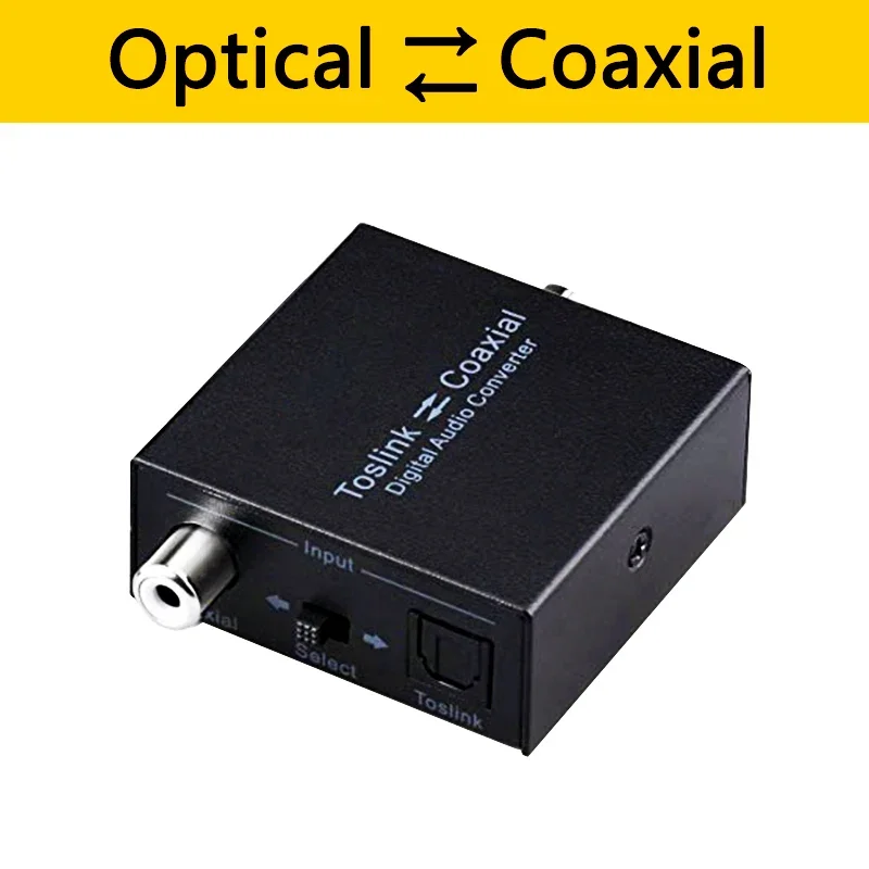 Optical to Coax Audio Converter SPDIF Toslink to Coaxial and Coaxial to ...