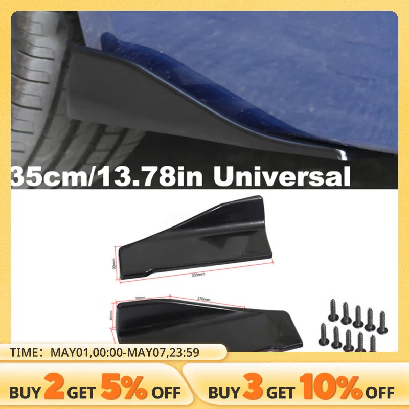 1-Pair-Car-Rear-Bumper-Lip-Trim-Protector-Car-Side-Skirt-Cover-Car ...