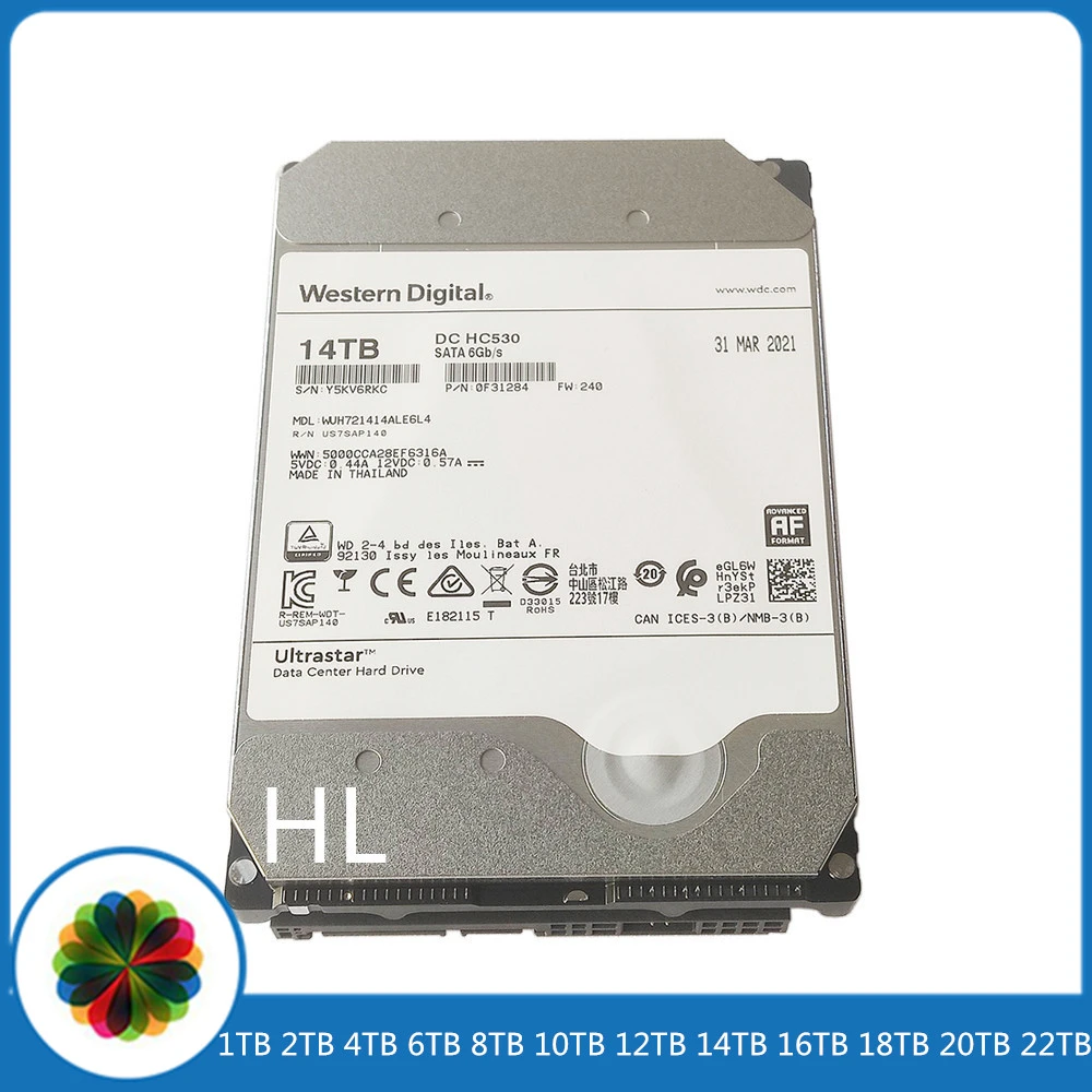 Venda 3.5 "hdd Para Wd 1tb 2tb 4tb 6tb 8tb 10tb 12tb 14tb 16tb 18tb 20tb 22tb Disco Rígido ...