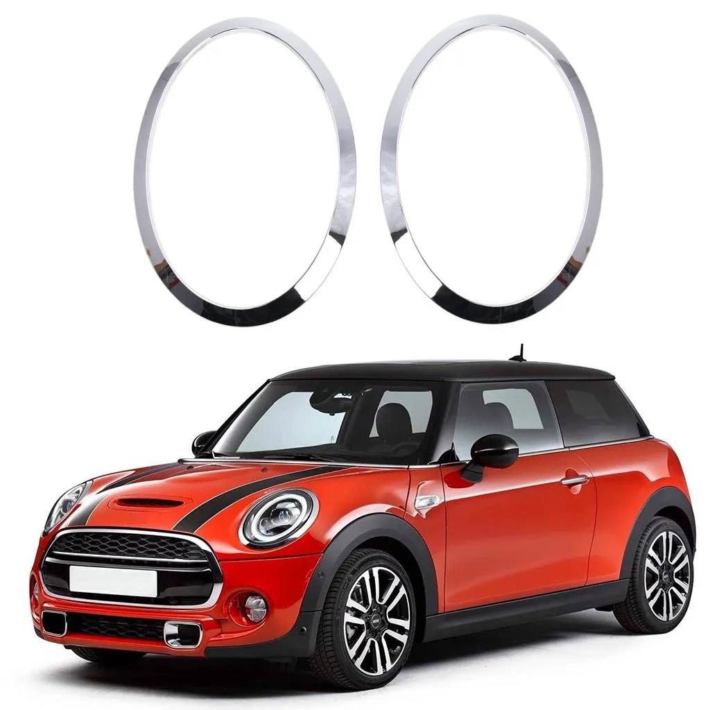 Chrome Silver Car Front Headlight Trim Ring Cover Decor Lamp Frame ...