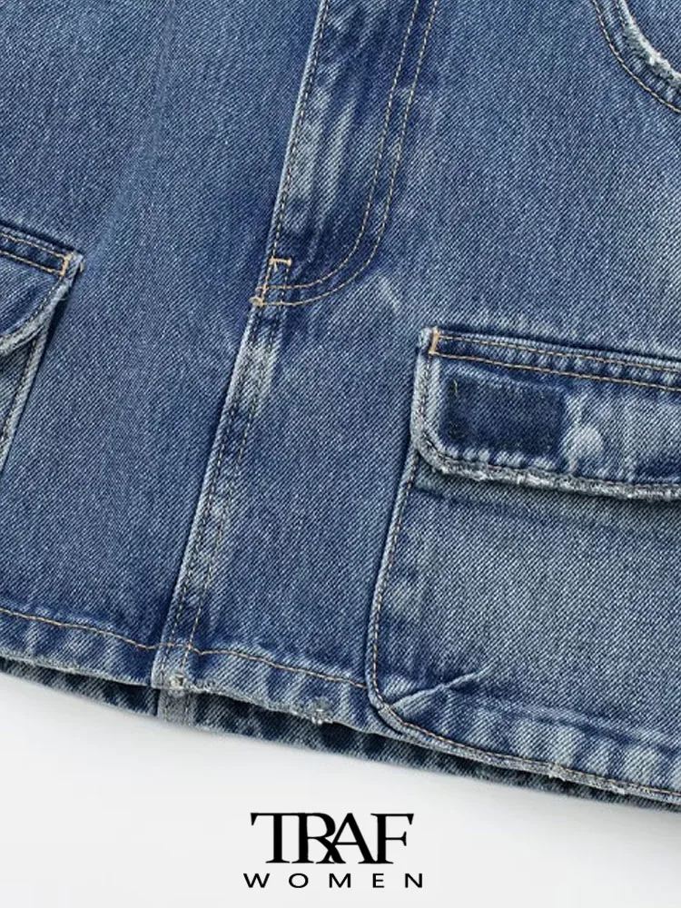 Minifalda de Jean para Mujer, con Bolsillos – LydaMarket