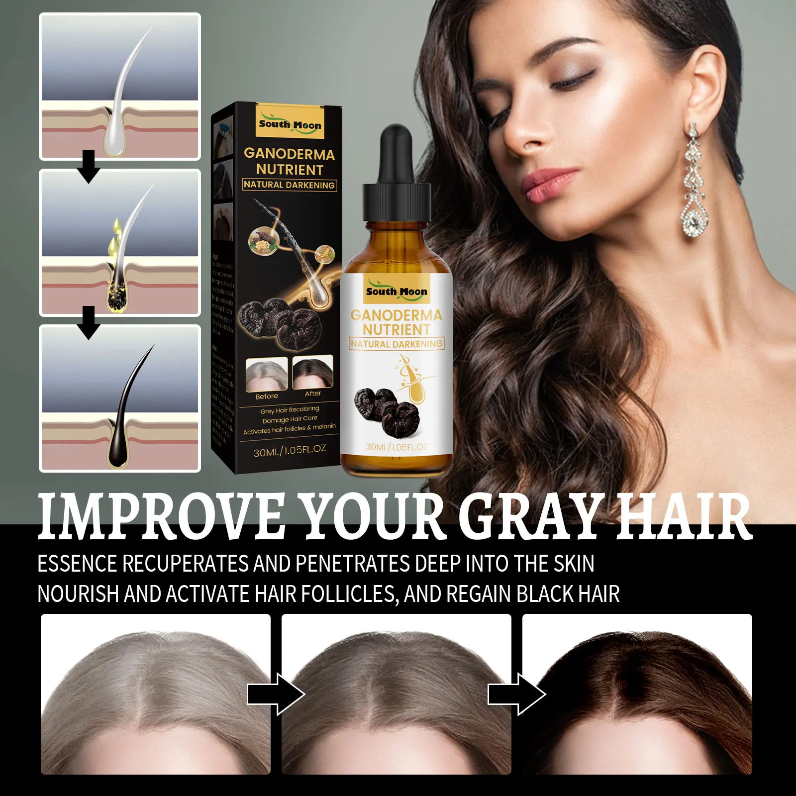 Essence-Oil-Natural-Hair-Growth-Scalp-Black-Ganoderma-Lucidum-White-To ...