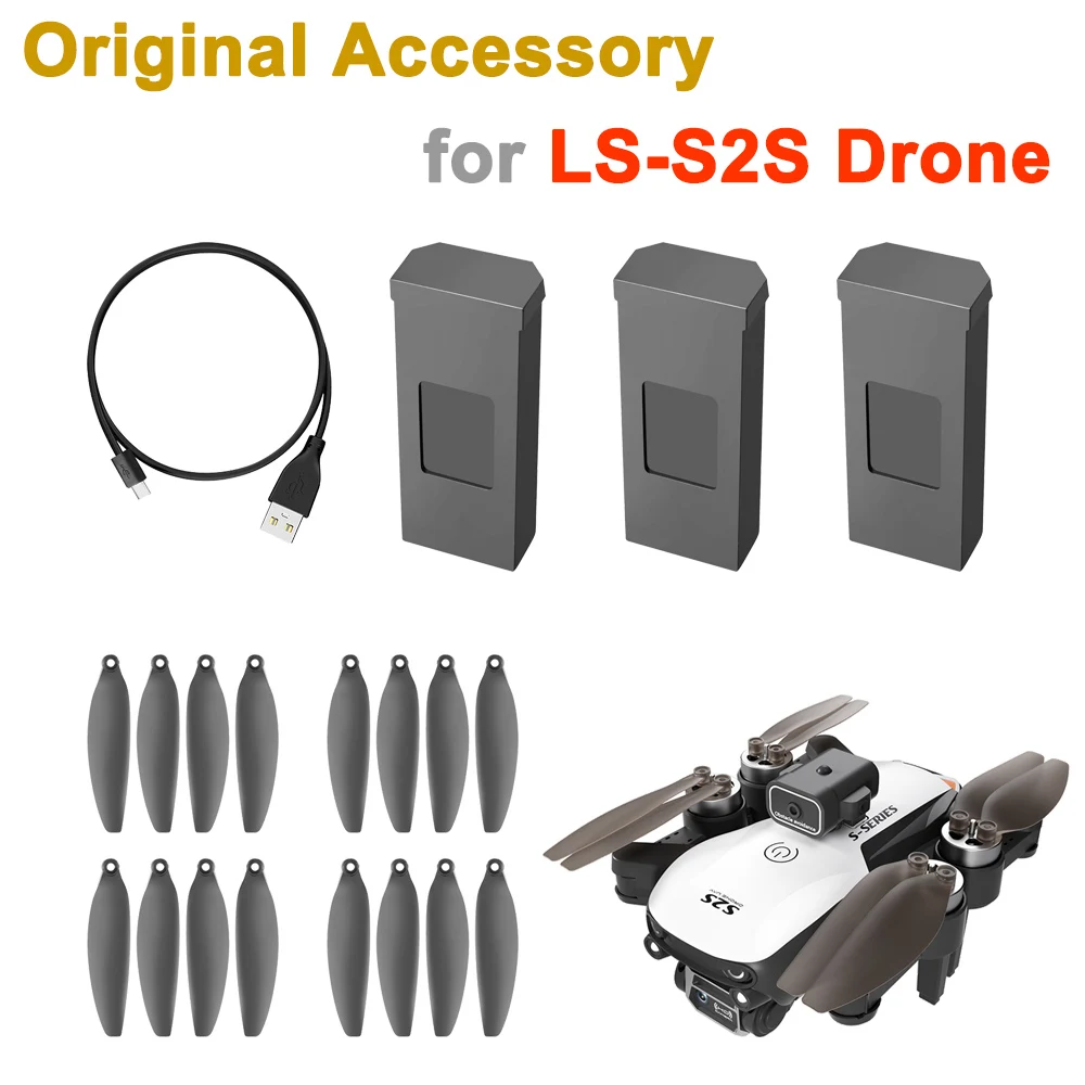 Mini Drone LSRC S2S LS-S2S RC Qudcopter Original Spare Part Battery 3.7V 2000mAh / USB Charger ...