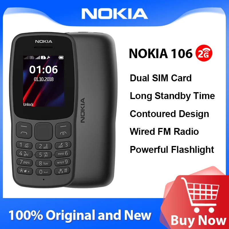 Nokia-106-2G-Feature-Phone-Dual-SIM-800mAh-Bateria-Suspens-o-Longa ...