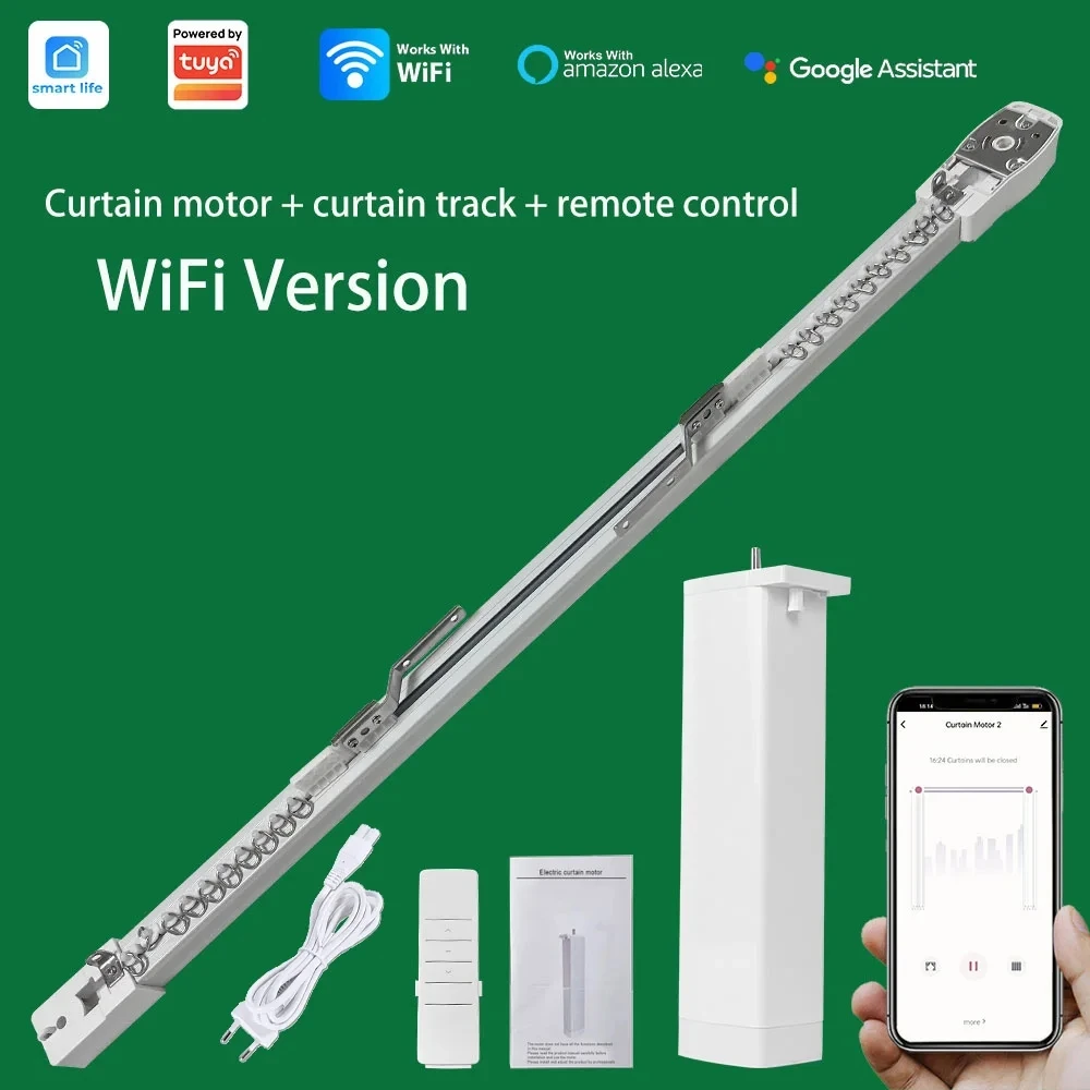 Custom-smart-curtains-for-window-tuya-wifi-electric-curtain-motor-with ...