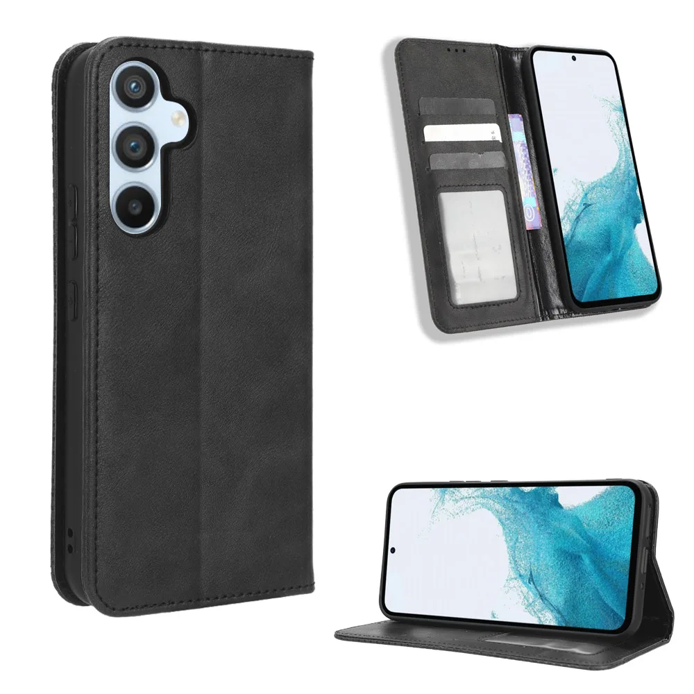 For-Samsung-Galaxy-A54-5G-Case-Premium-Leather-Wallet-Leather-Flip-Case ...