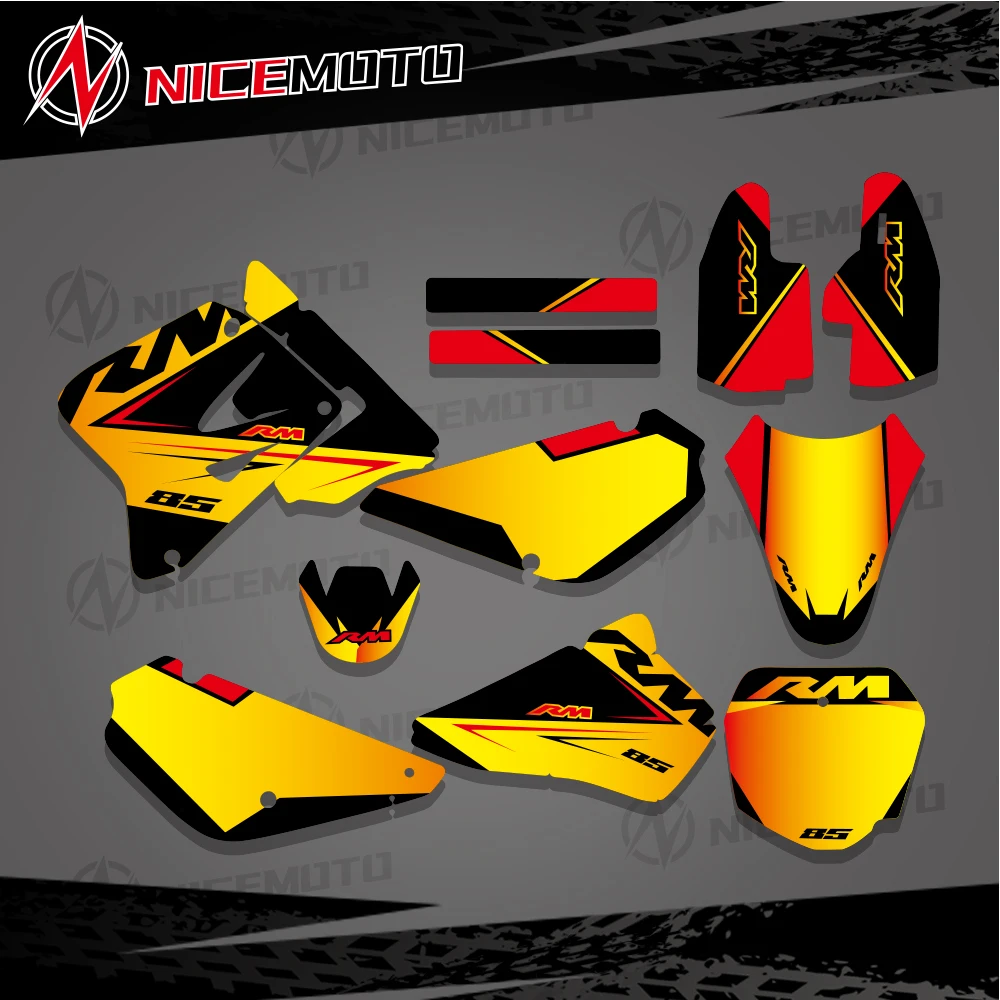 NICEMOTO For Suzuki 85 RM 2018-2001 Stickers Decals Graphics kits For ...