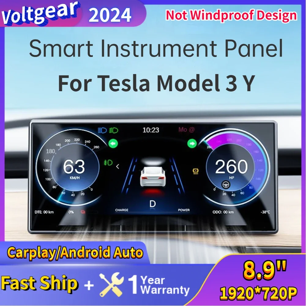 Tesla Model 3/Y F9 Carplay Android Auto Dashboard Touch, 11/24/2023